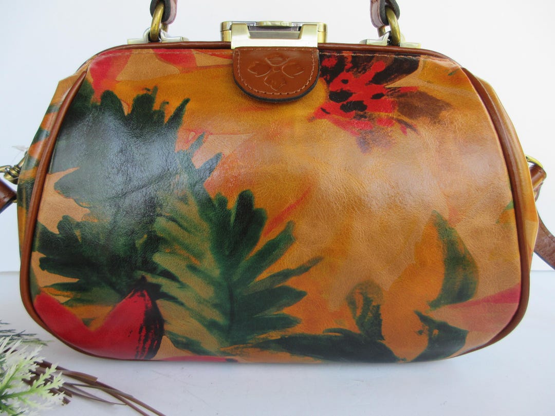 Patricia Nash Gracchi Spring Multi Leather Frame Satchel Purse – NWT - Etsy
