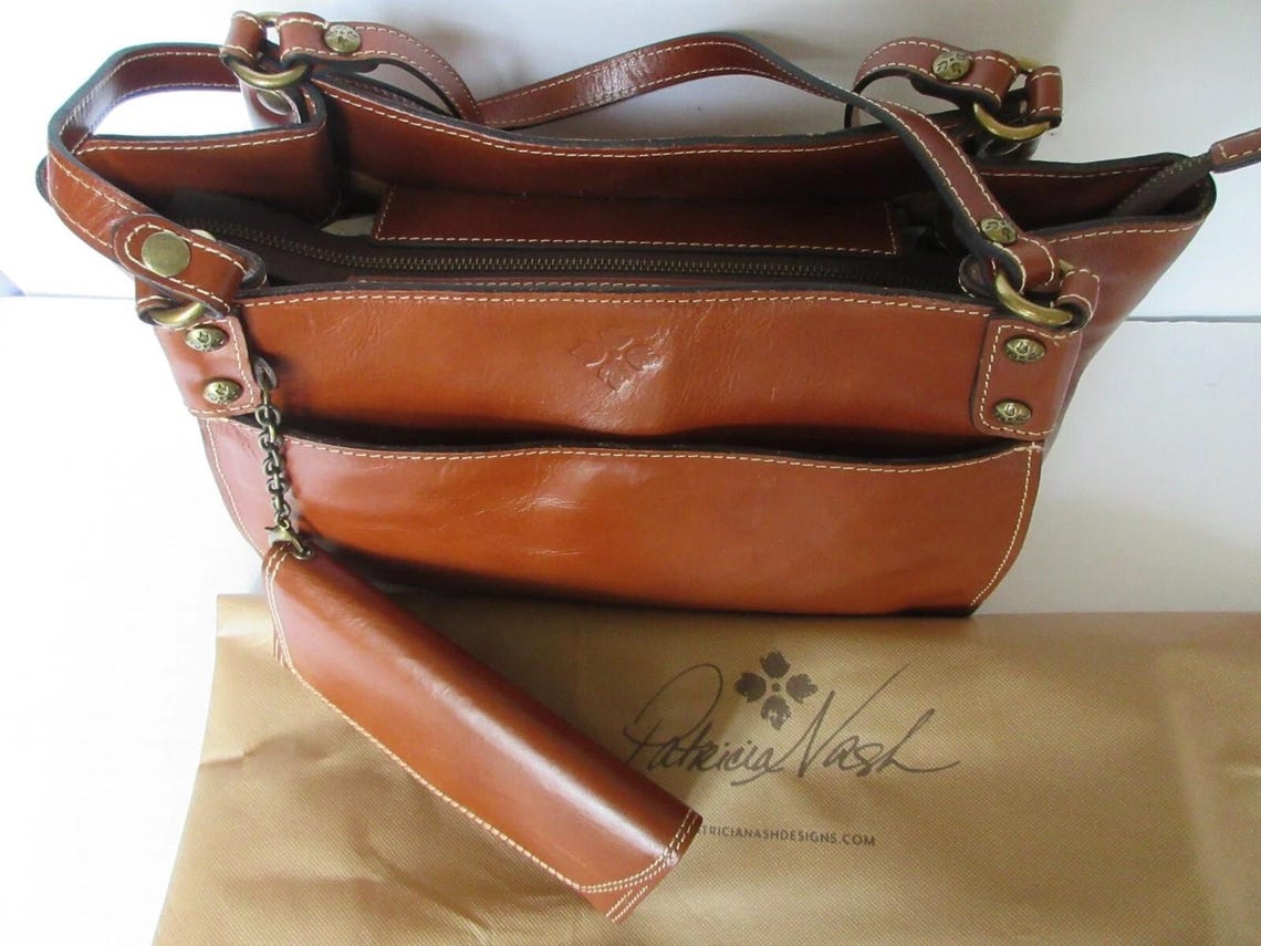 Leather Tote Patricia Nash Romina Large Tan Travel Style With Wallet ...