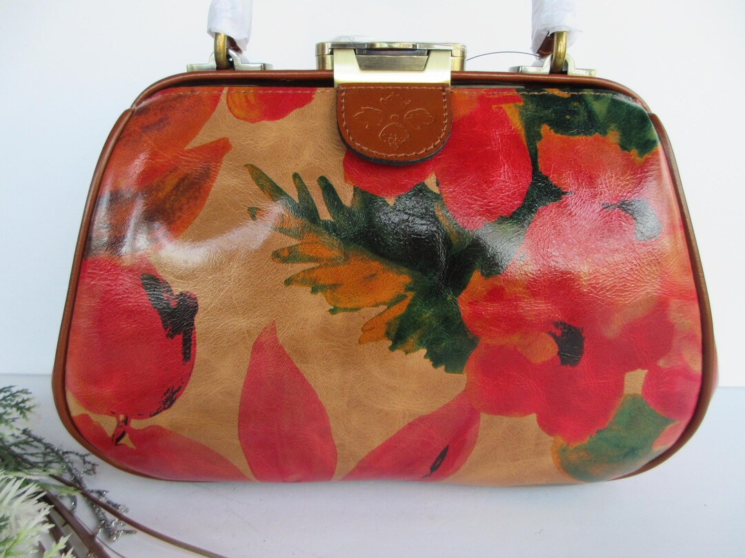 Patricia Nash Gracchi Spring Multi Leather Frame Satchel Purse – NWT - Etsy