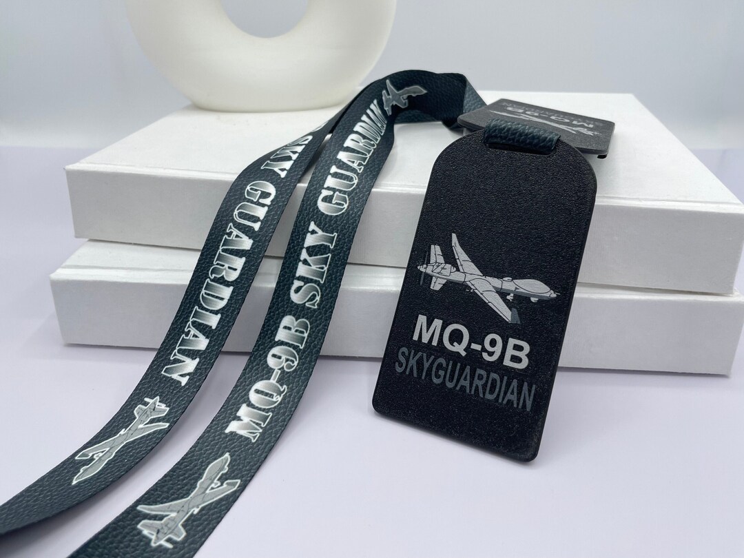 MQ-9 Sky Guardian Badge Holder, Satin Lanyard, Silent, Lightweight - Etsy