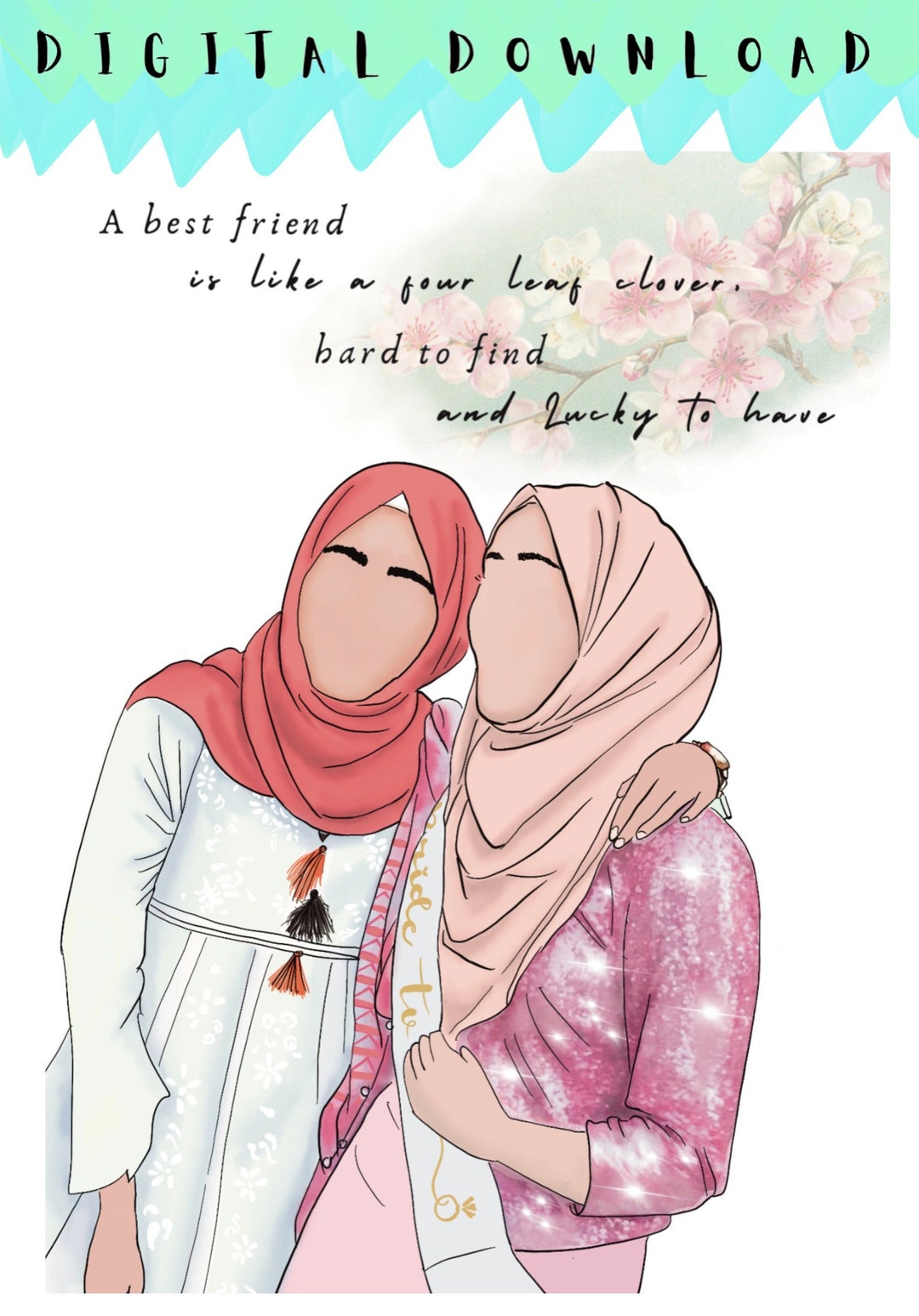 Custom Faceless Digital Illustration | Personalised Portrait | Digital ...
