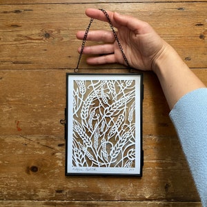 Vytynanka Wheat Art. Art Gift From Ukraine. Botanical Paper Cut Art ...