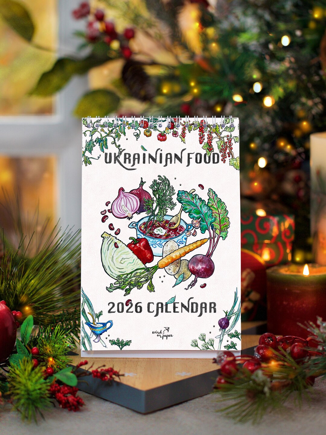2026 Ukrainian Food Calendar. Ukrainian Wall and Desktop Calendar. 2026 ...