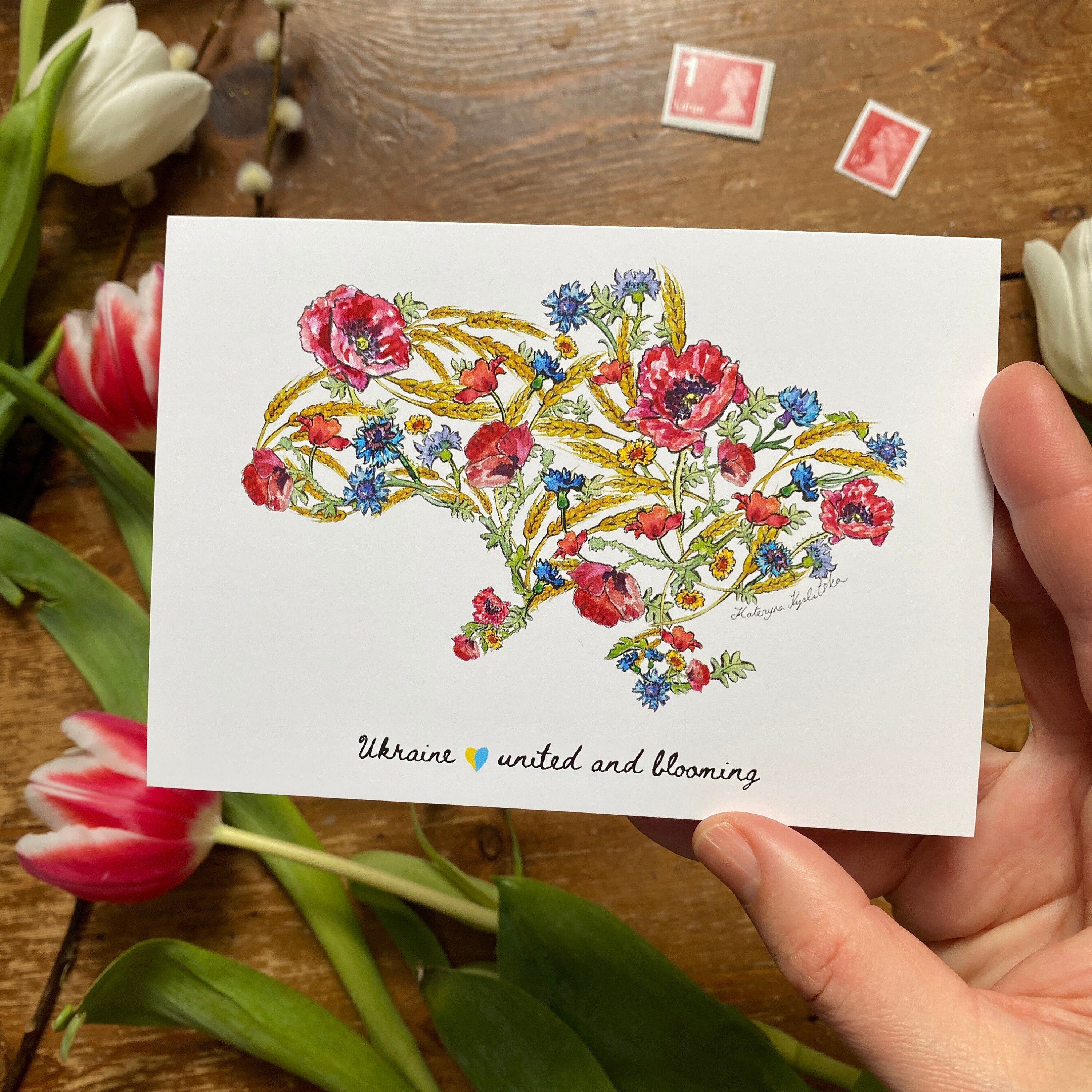 Flower Map of Ukraine Post Cards. Set of 3 Cards. 20% of - Etsy UK