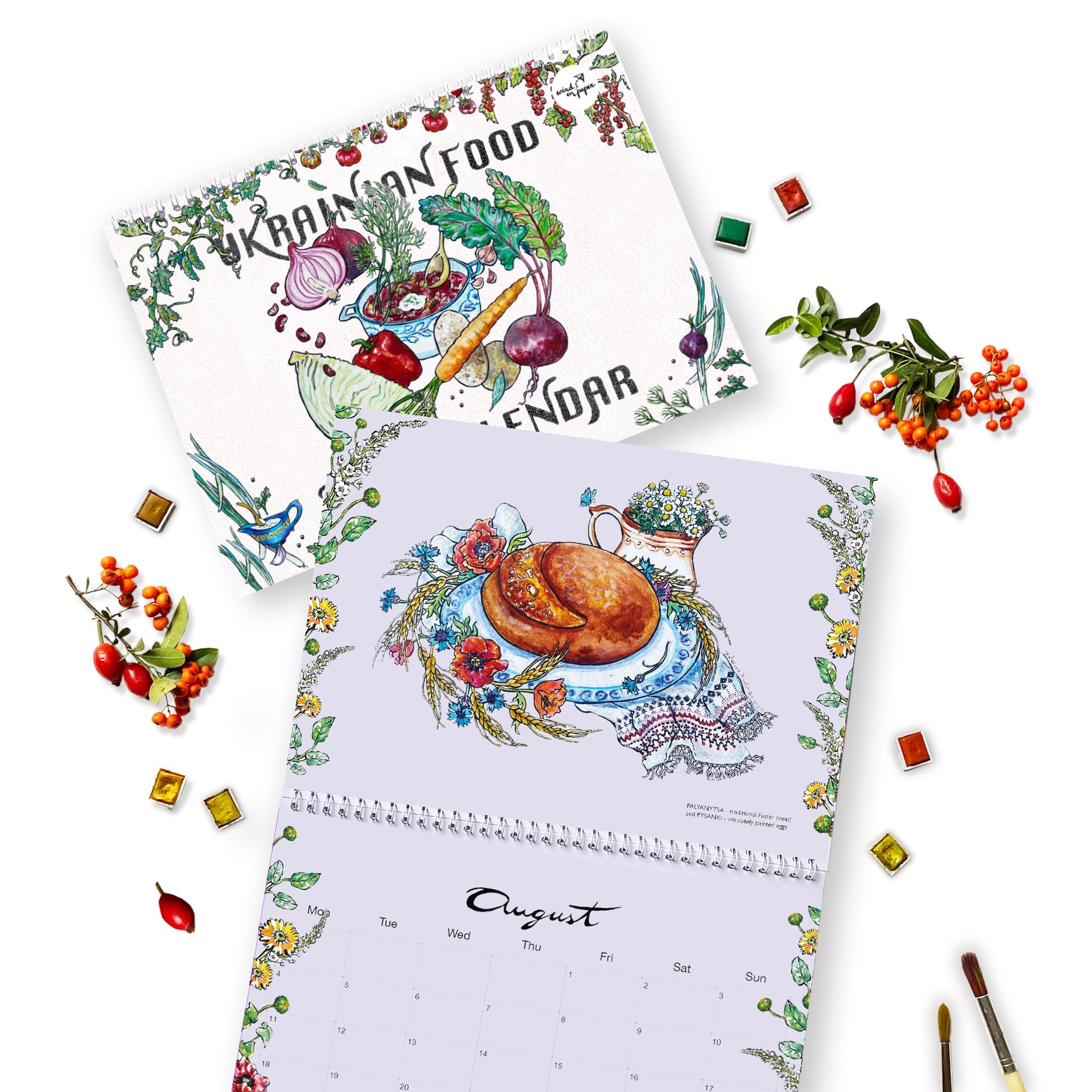 2026 Ukrainian Food Calendar. Ukrainian Wall and Desktop Calendar. 2026 ...