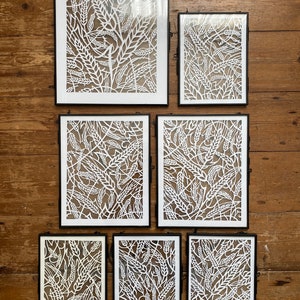 Vytynanka Wheat Art. Art Gift From Ukraine. Botanical Paper Cut Art ...