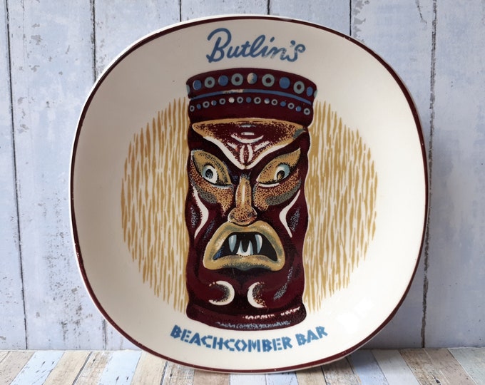 Rare 1960's Butlin's "beachcomber Bar" Trinket Dish - Tiki Holiday ...
