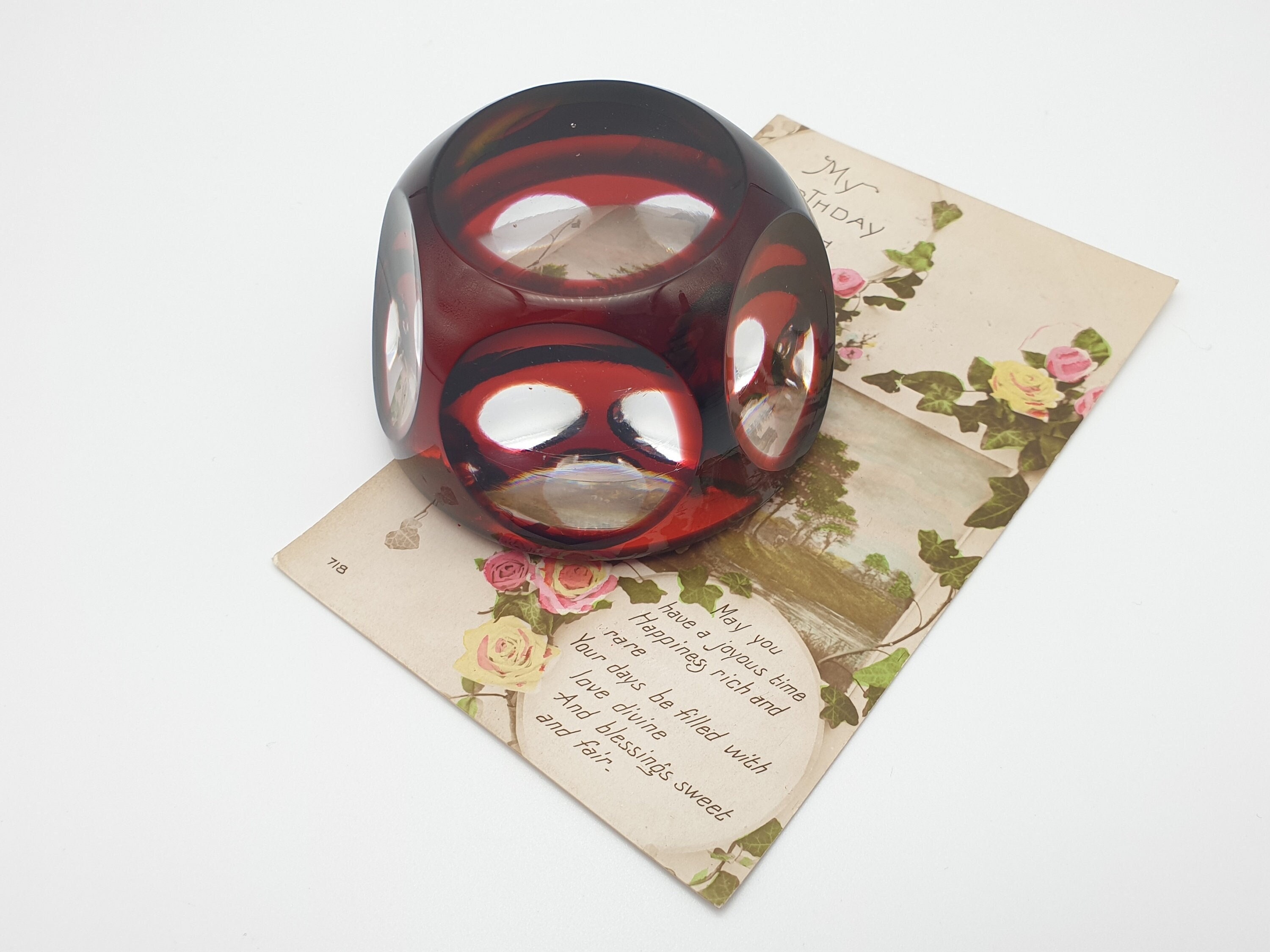 1970's Overlay Crystal Paperweight by Webb Corbett - Etsy