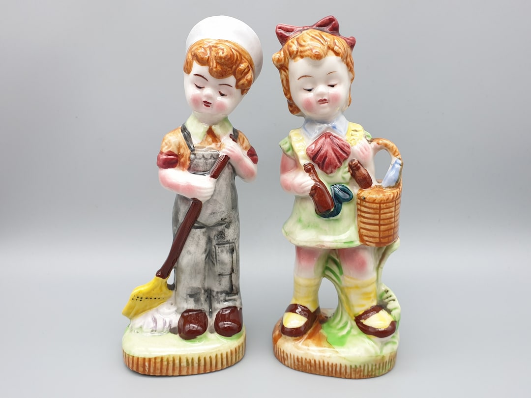 1960's Fairylite Figurines - Matching Boy & Girl - Hand Painted ...