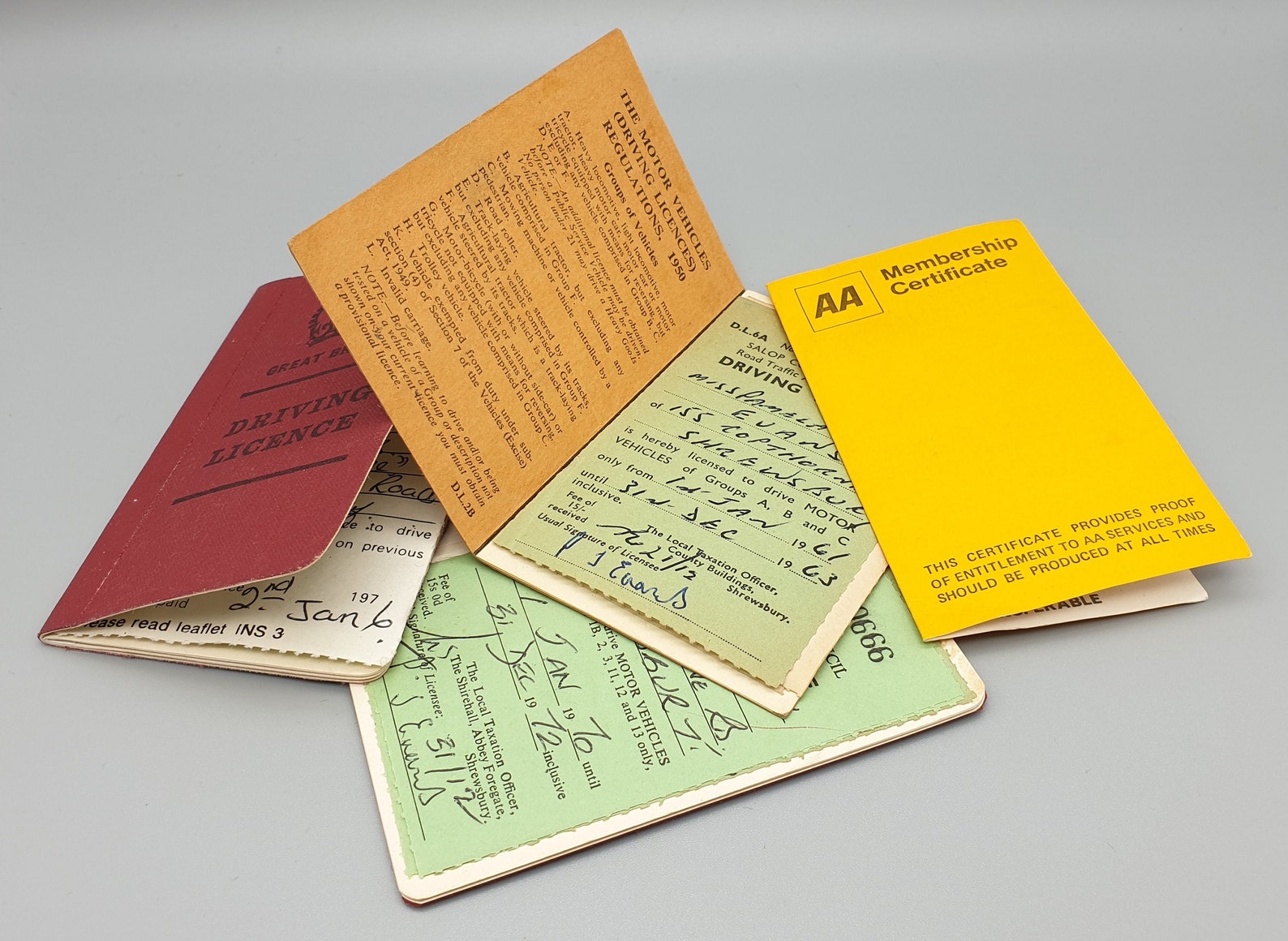 1960-70's Driving Licenses Official Card Books - Etsy UK