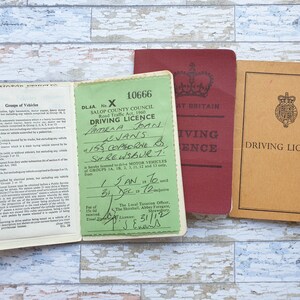 1960-70's Driving Licenses Official Card Books | Etsy UK