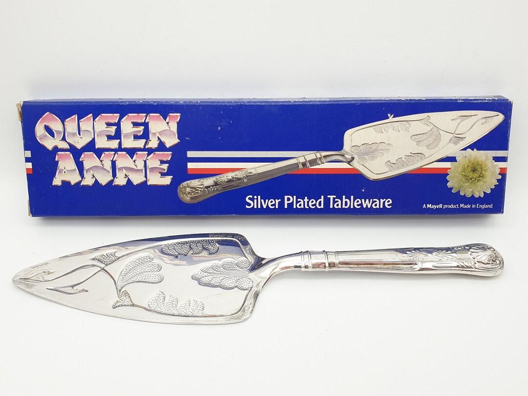 1980's 'queen Anne' Cake Slice - Silver Plated Tableware - Unused in ...