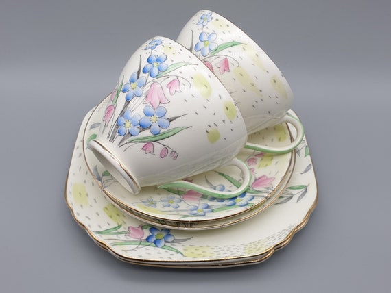 1930's Foley China Tea Set Cups Saucers & Side Plates | Etsy