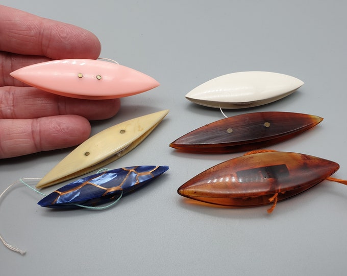 Antique Tatting Shuttles - 1900 to 1940's - Collection of Six ...