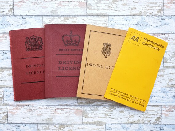 1960-70's Driving Licenses Official Card Books | Etsy