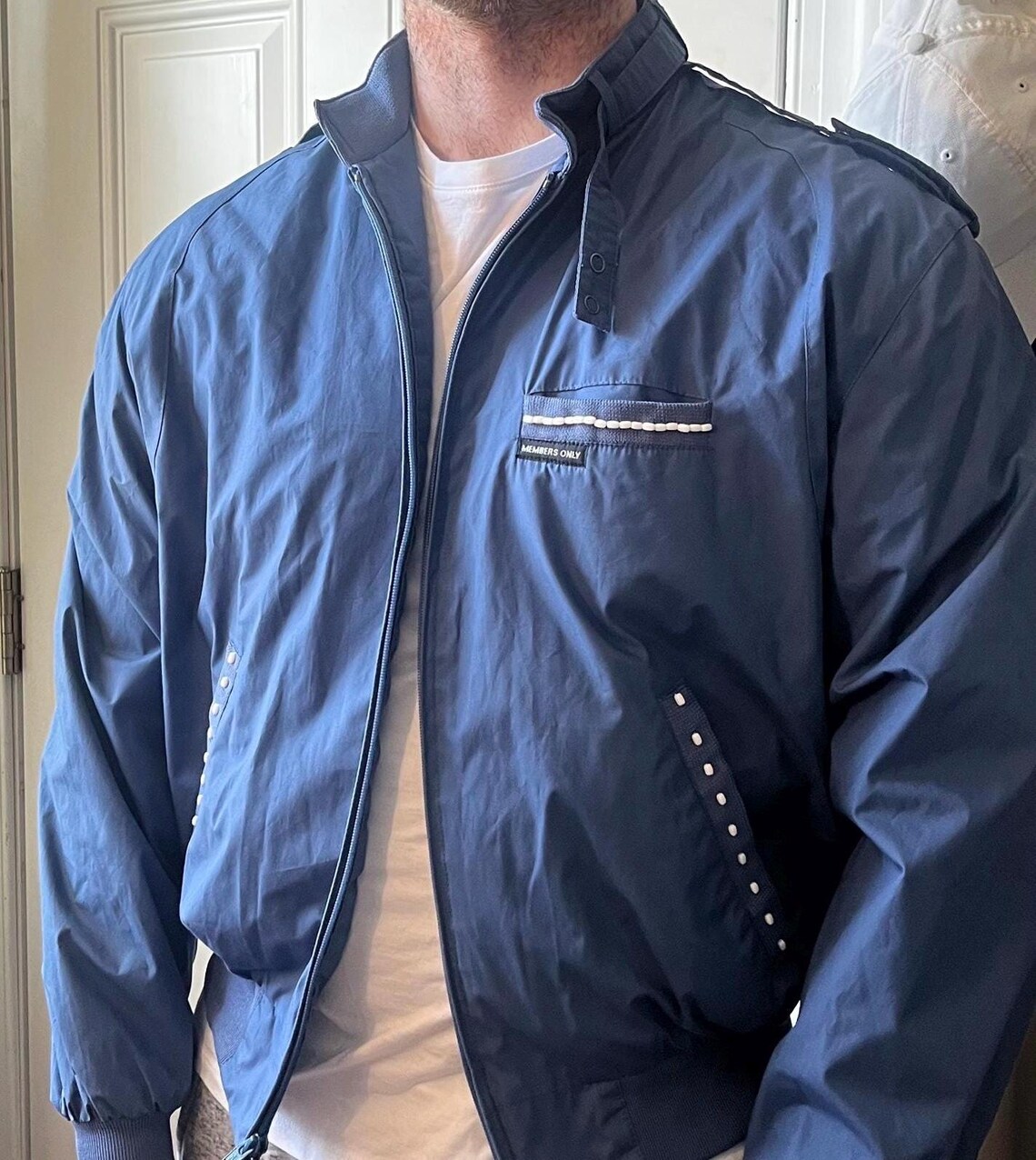 Embroidered Pigeon Blue Vintage Members Only Jacket Size Unisex 40 L - Etsy