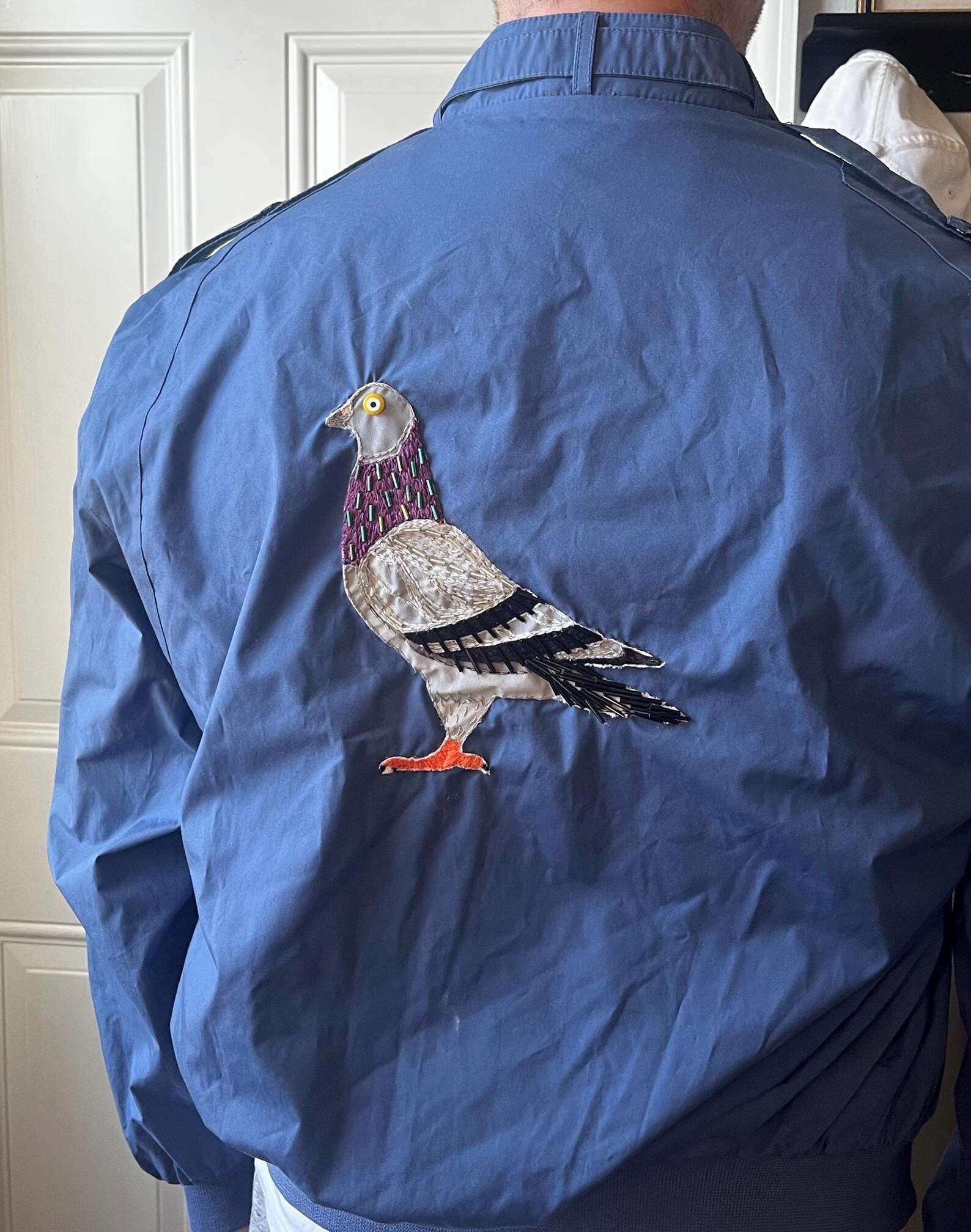 Embroidered Pigeon Blue Vintage Members Only Jacket Size Unisex 40 L - Etsy