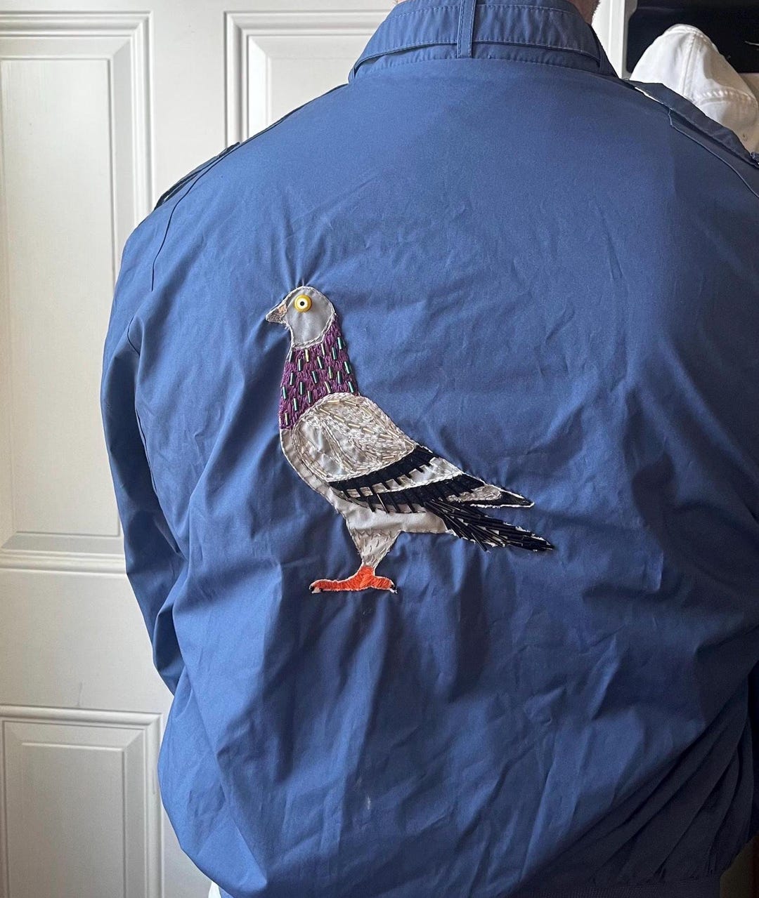 Embroidered Pigeon Blue Vintage Members Only Jacket Size Unisex 40 L - Etsy