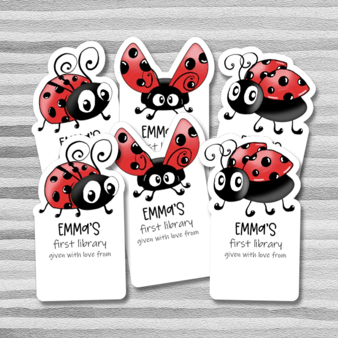 Ladybug Book Labels – Baby’s First Library Stickers | Personalized ...