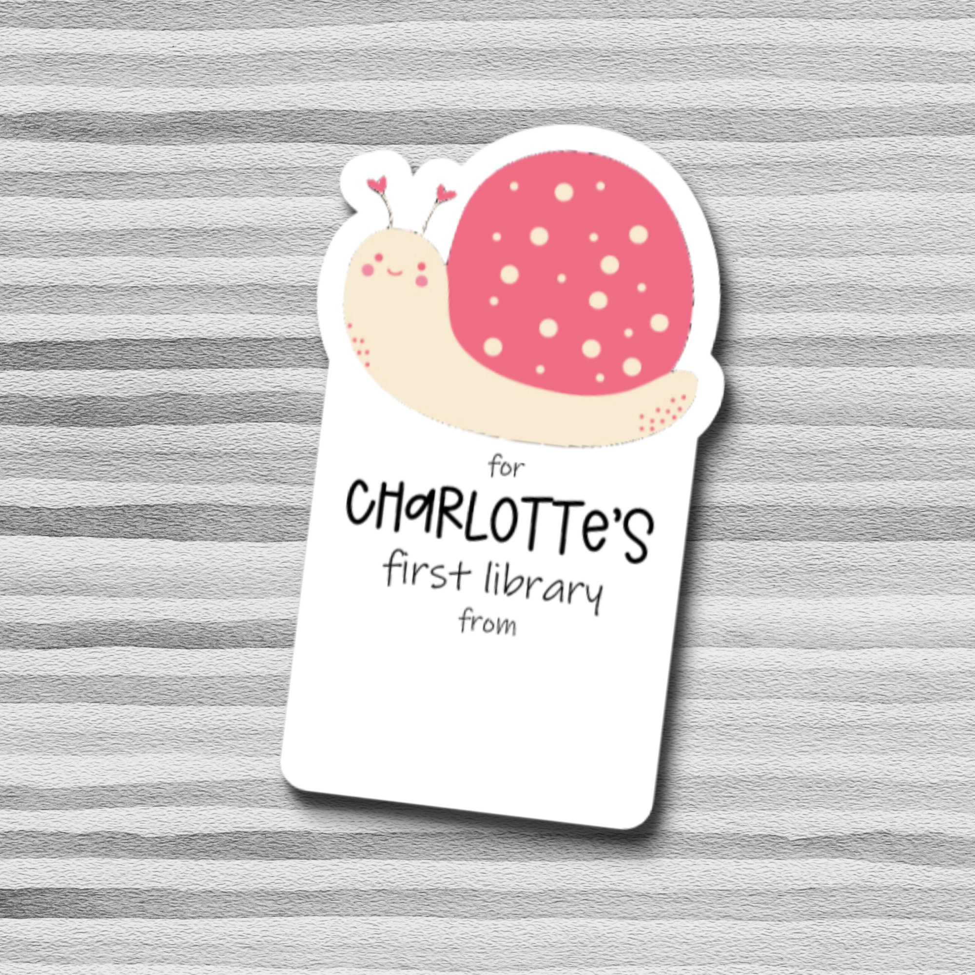 Book Stickers, First Library, Baby's First Library Labels, Snails ...