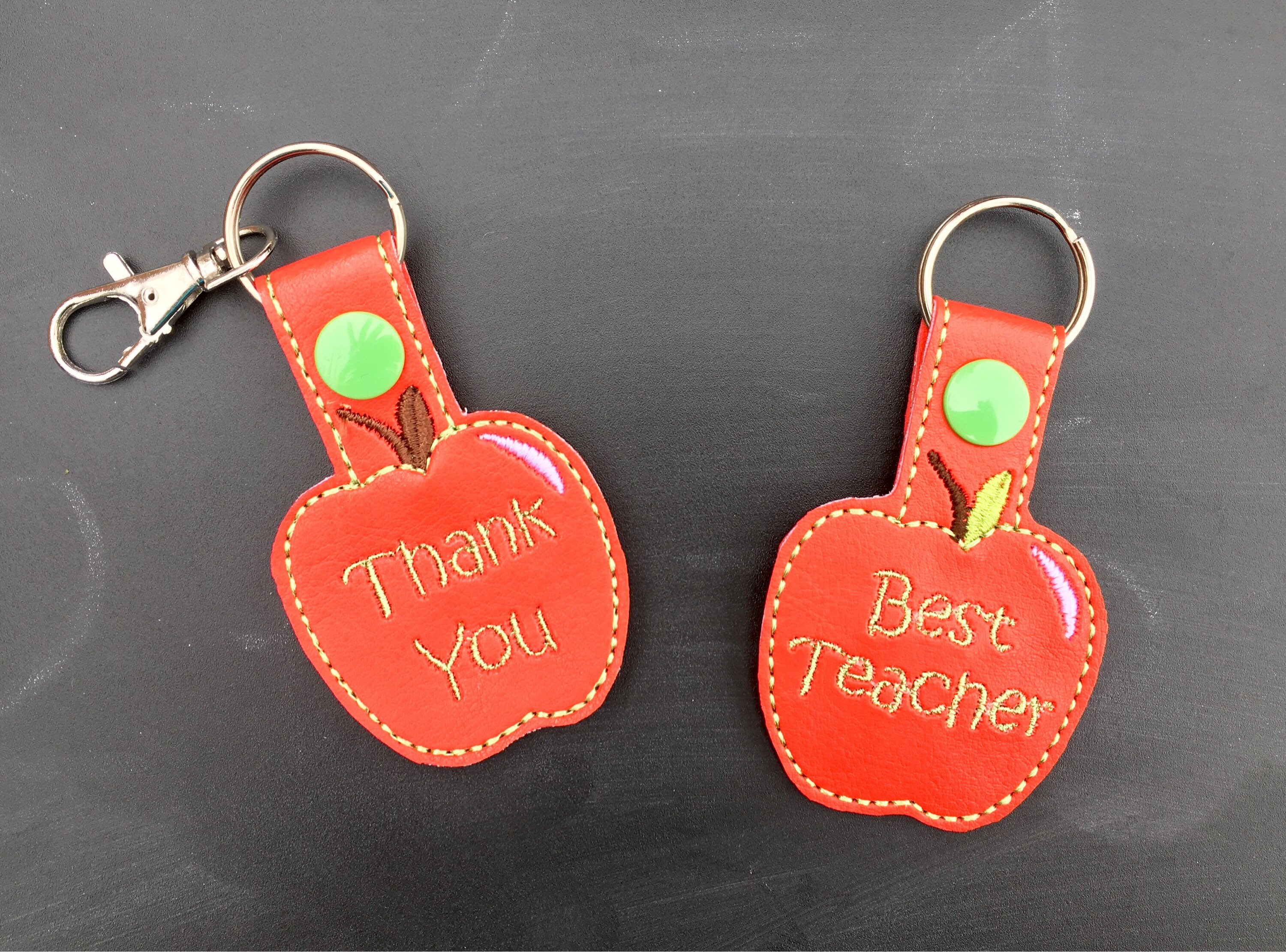 Personalised Apple Key Fob Best Teacher/TA Thank You Gift. | Etsy