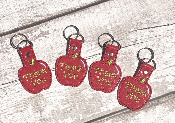 Personalised Apple Key Fob Best Teacher/TA Thank You Gift. | Etsy