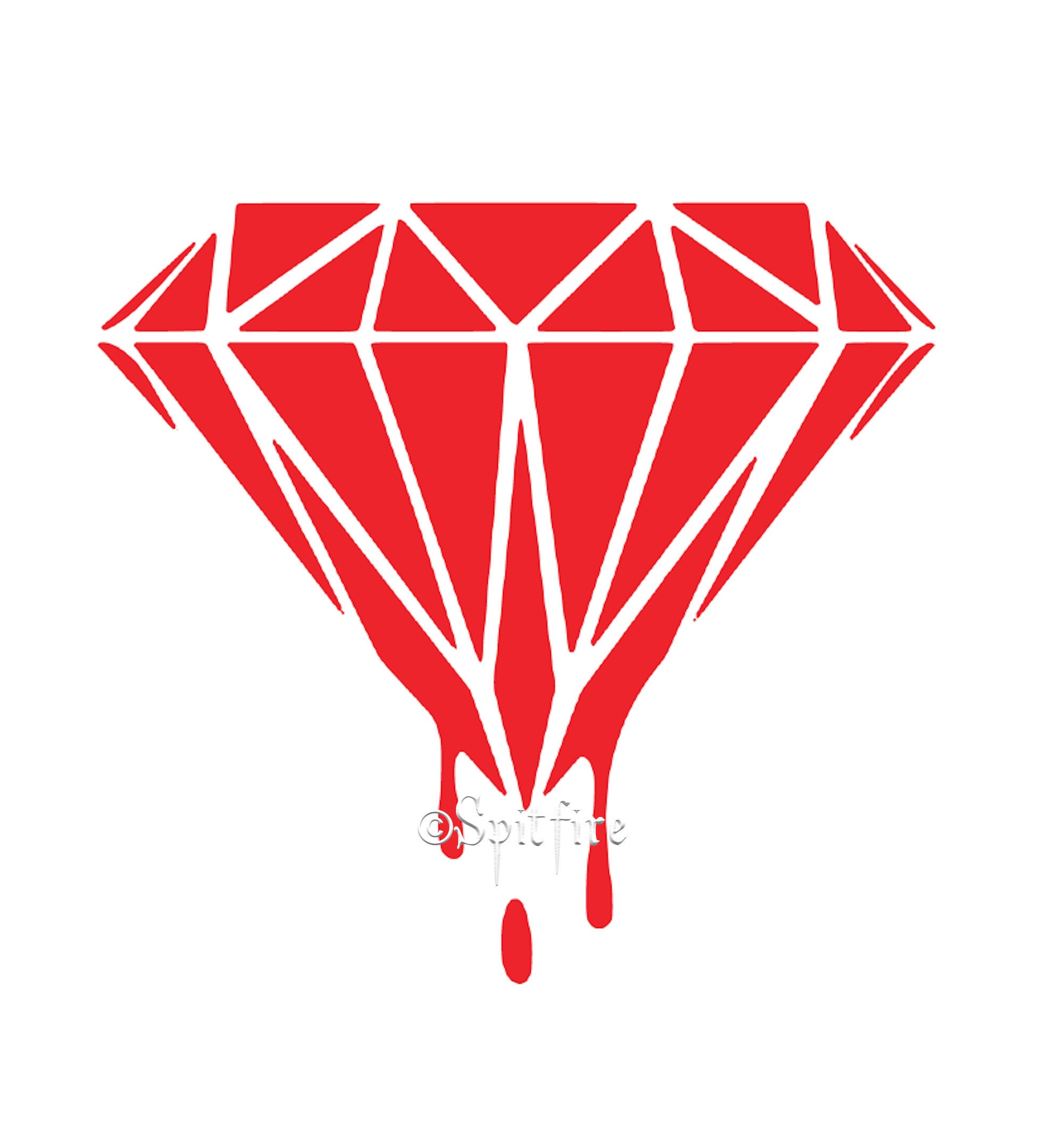 Dripping Diamond Decal Holographic Glitter Girls Best | Etsy