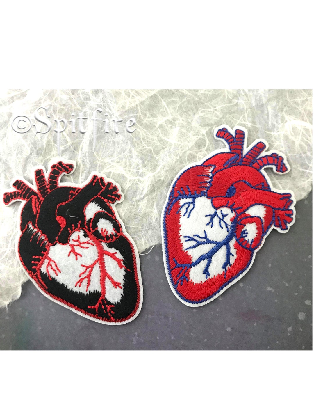 Black and Red Anatomy Heart Patch Anatomy Man Arteries - Etsy