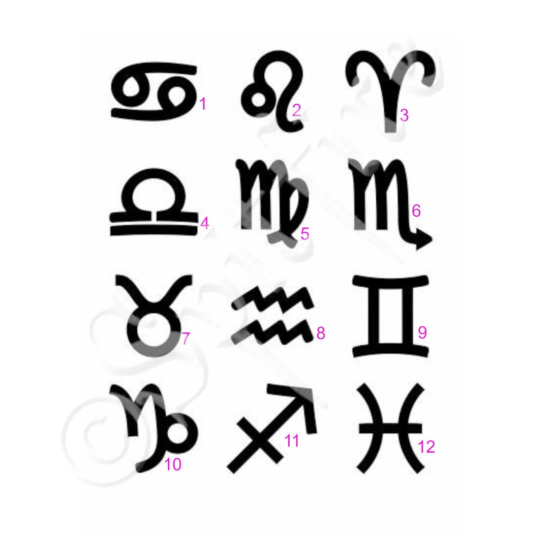 Zodiac Sign Decal -birth Month, Universe, Spiritual, PYO, Glitter Vinyl ...
