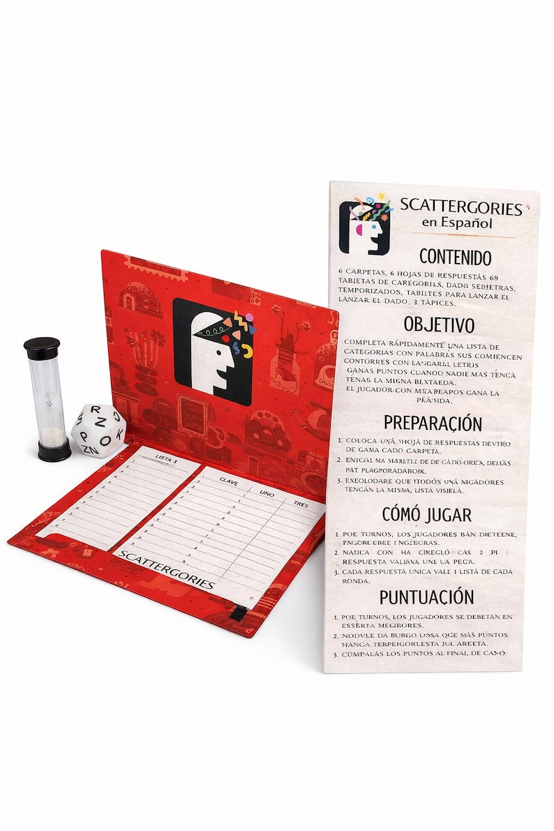 Spanish Scattergories - Category Cards & Game Instructions - Etsy