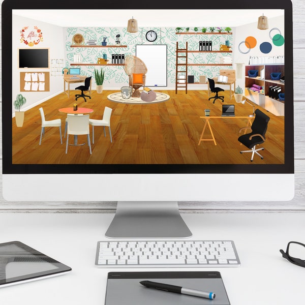 Bitmoji Classroom Background - Etsy