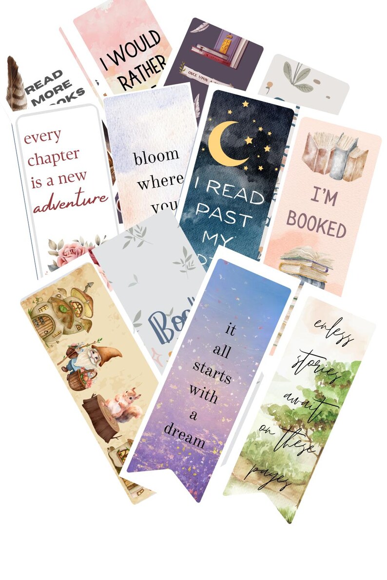 24 Printable Bookmarks, Book Lovers, Reading, Book Club, Bookish ...