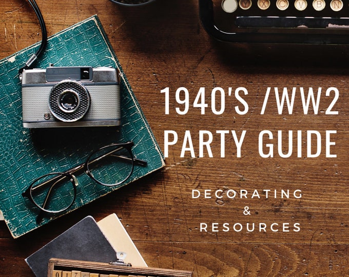 1940s Party Theme, 1940s Decorations Printables, 90th Birthday ...