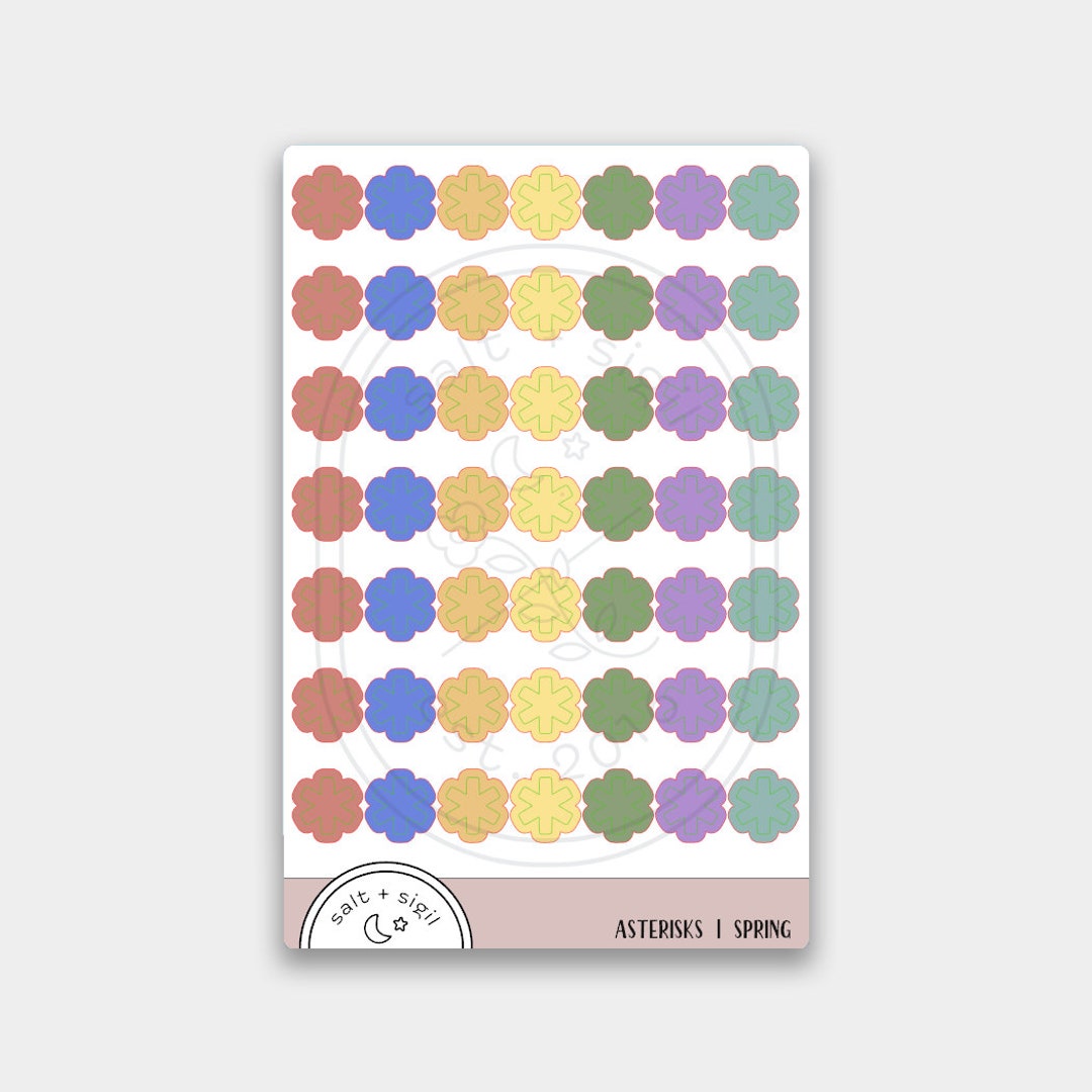 Asterisks // Tiny Icons - Planner Stickers, Gift, Tasks - Etsy