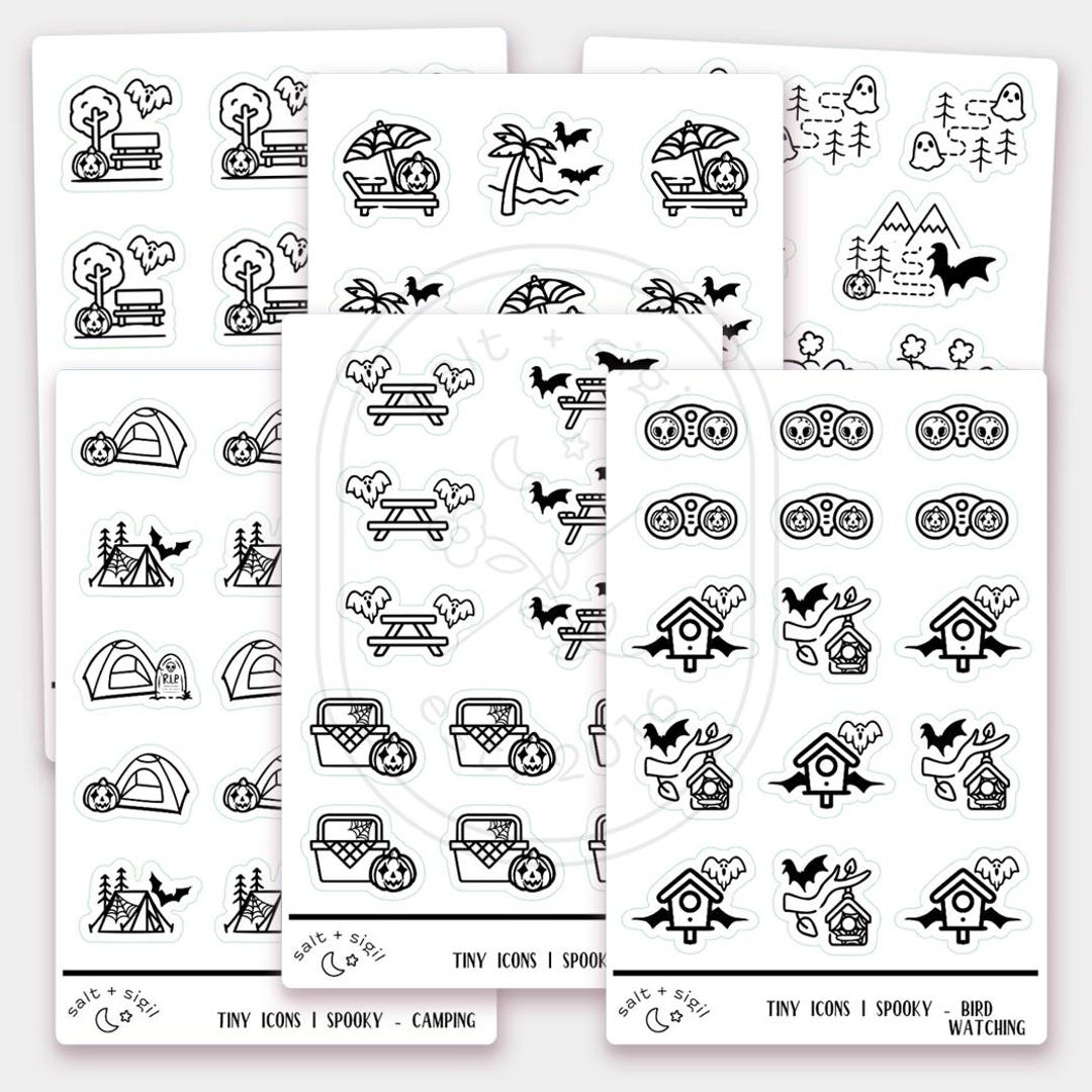 Spooky | Outdoors // Foil Tiny Icons - Planner Stickers, Gift ...