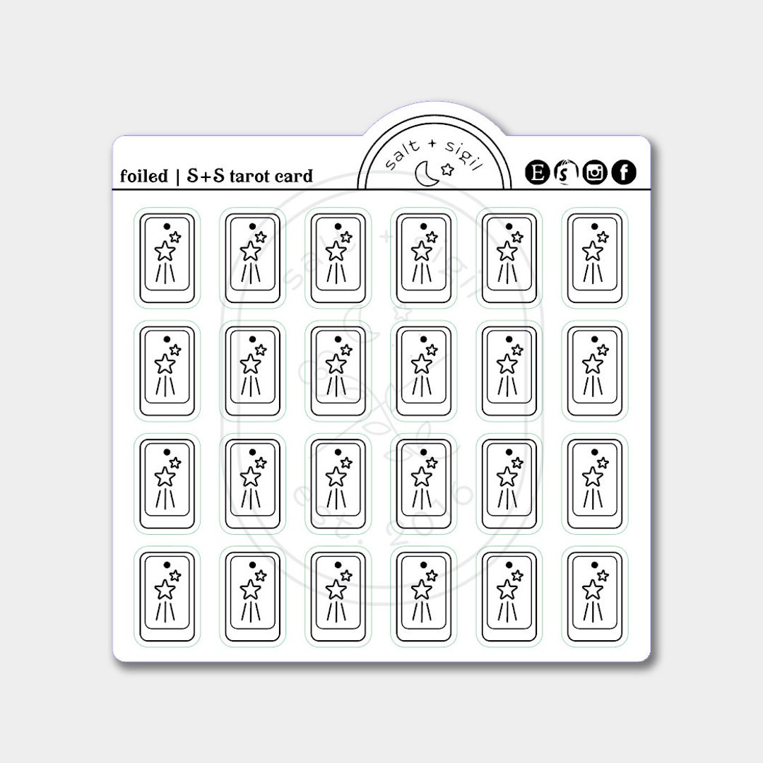 Salt + Sigil Style Tarot Cards // Foil Icons - Planner Stickers, Gift ...