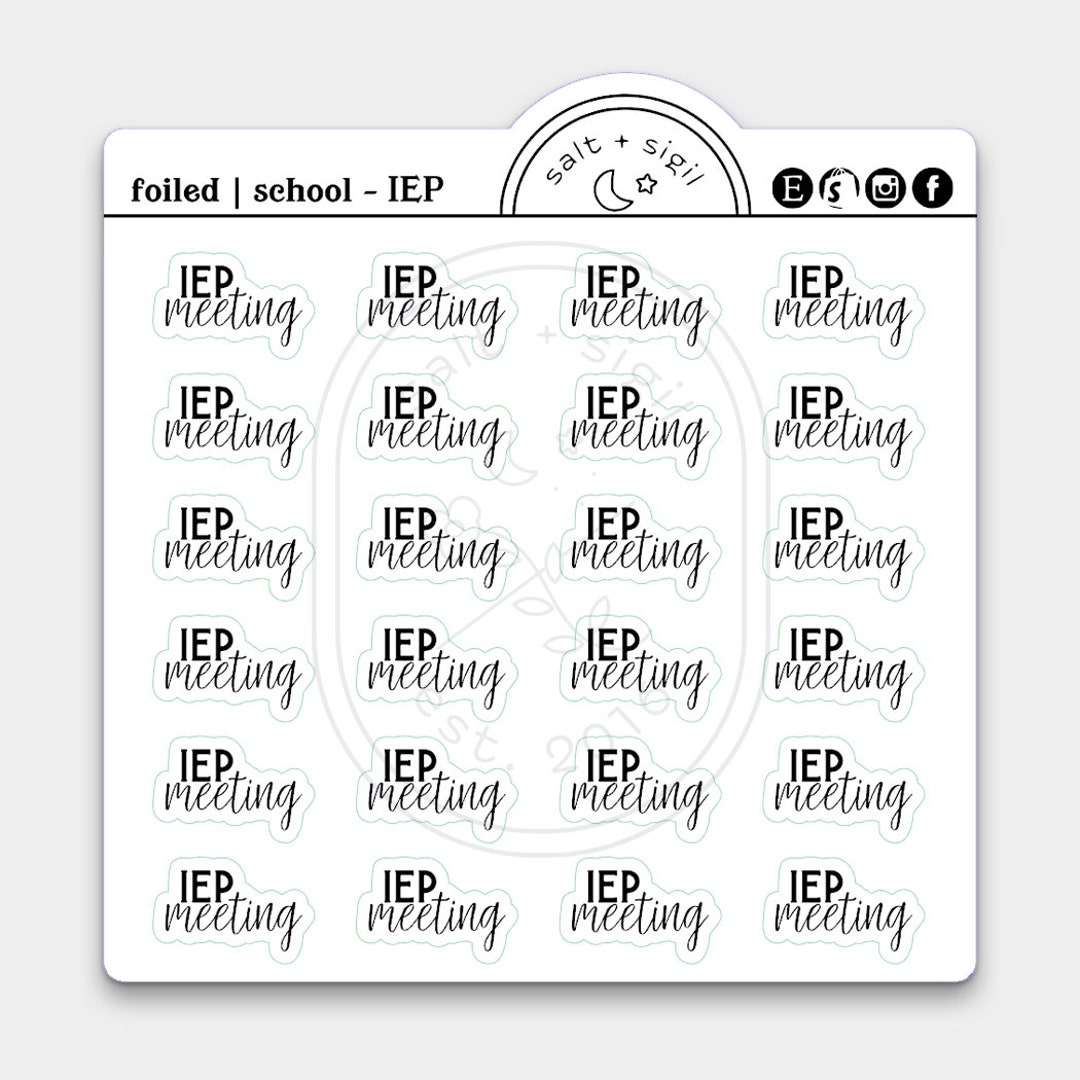IEP Meeting // Foil Script - Etsy