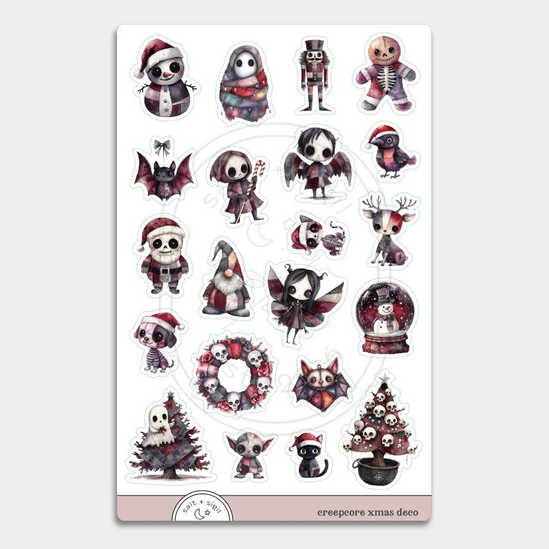 Creepcore Xmas // EXTRA Deco Sheet - Etsy