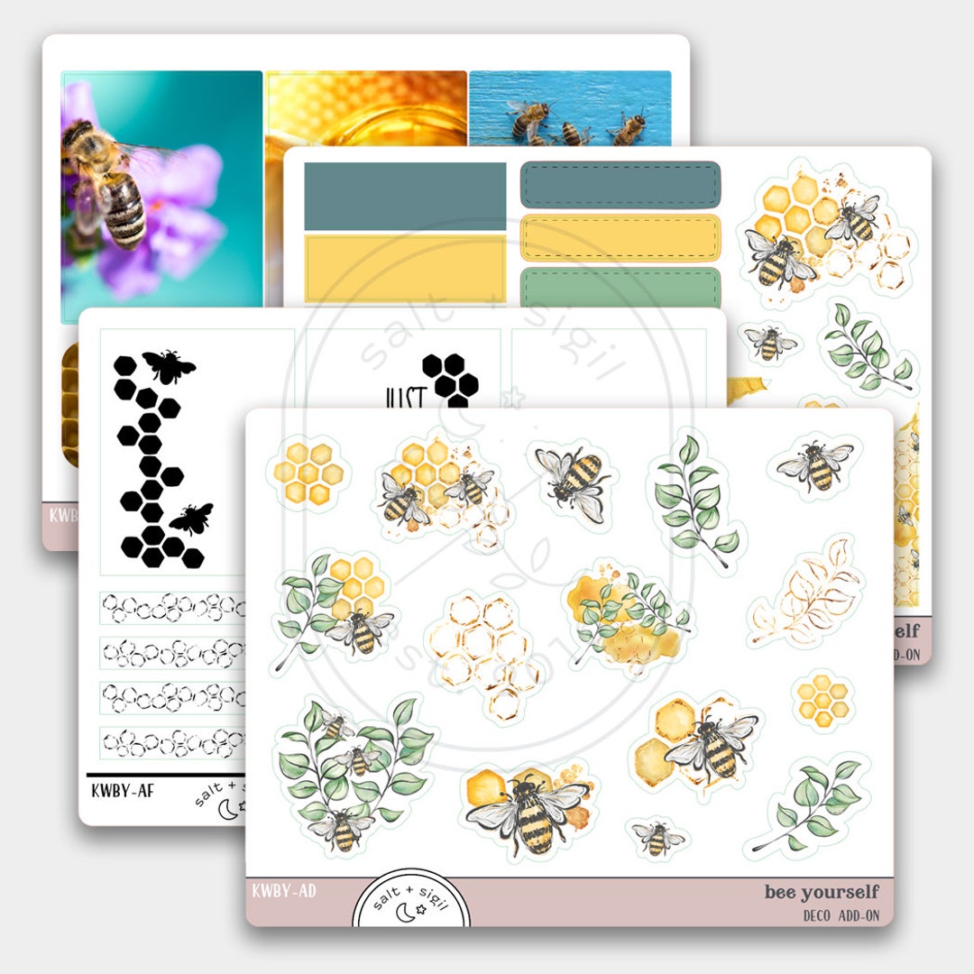 Bee Yourself // ADD ONS - Planner Stickers, Journal, Kit, Spring - Etsy