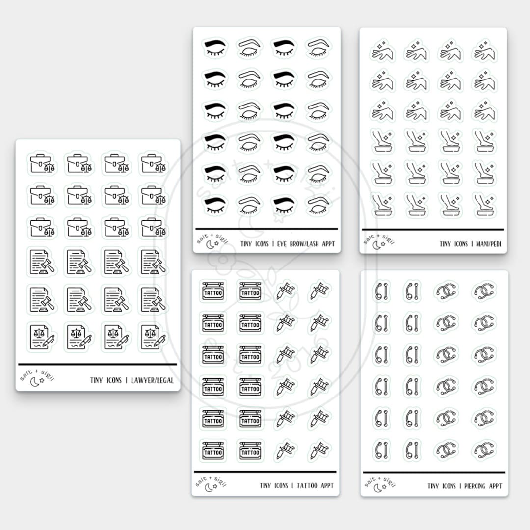Appointments // Foil Tiny Icons - Planner Stickers, Gift, Tattoo ...