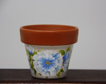 Mini Hand Painted Flower Pots Succulent Pot Flower Pot Party | Etsy