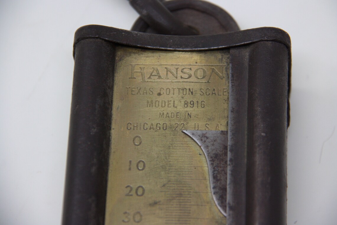 Vintage Hanson Hanging Cotton Scale Brass Model 8916 - Etsy