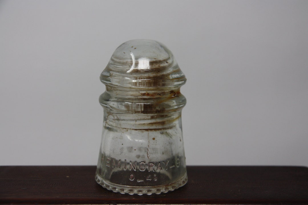 Vintage Hemingray 9 Glass Insulator Telegraph Telephone Memorabilia - Etsy