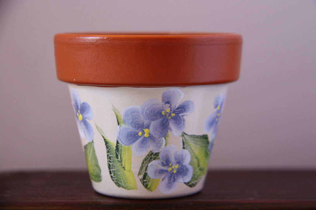 Mini Hand Painted Flower Pots, Succulent Pot, Flower Pot Party Favors ...