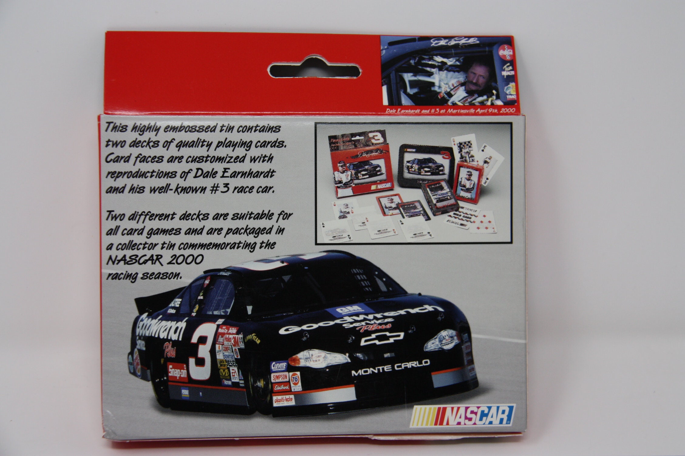 Dale Earnhardt Playing Cards in Embossed Commemorative Tin Box - Etsy