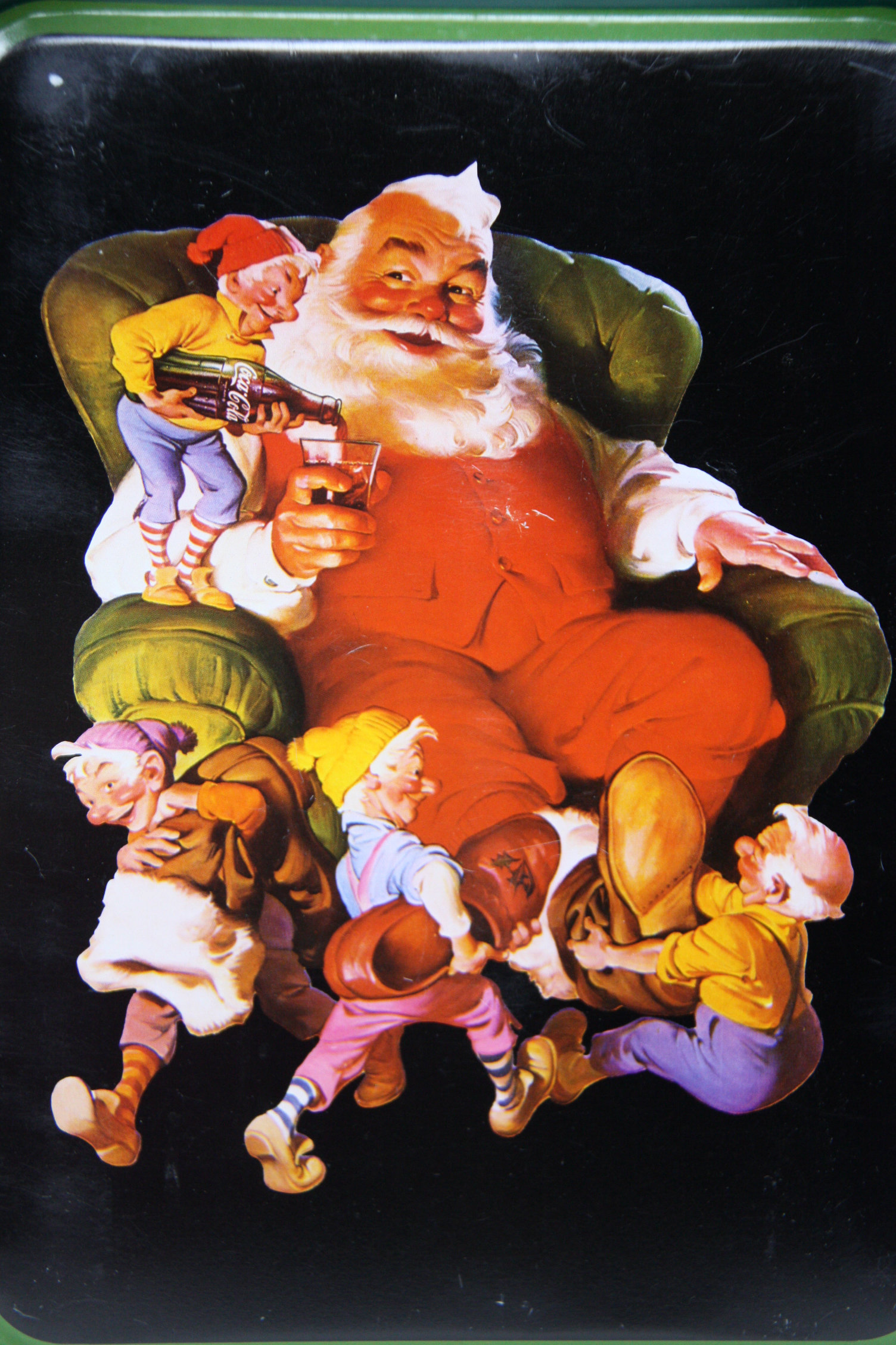 Vintage Coca Cola Santa Tray With Elves 1991 - Etsy