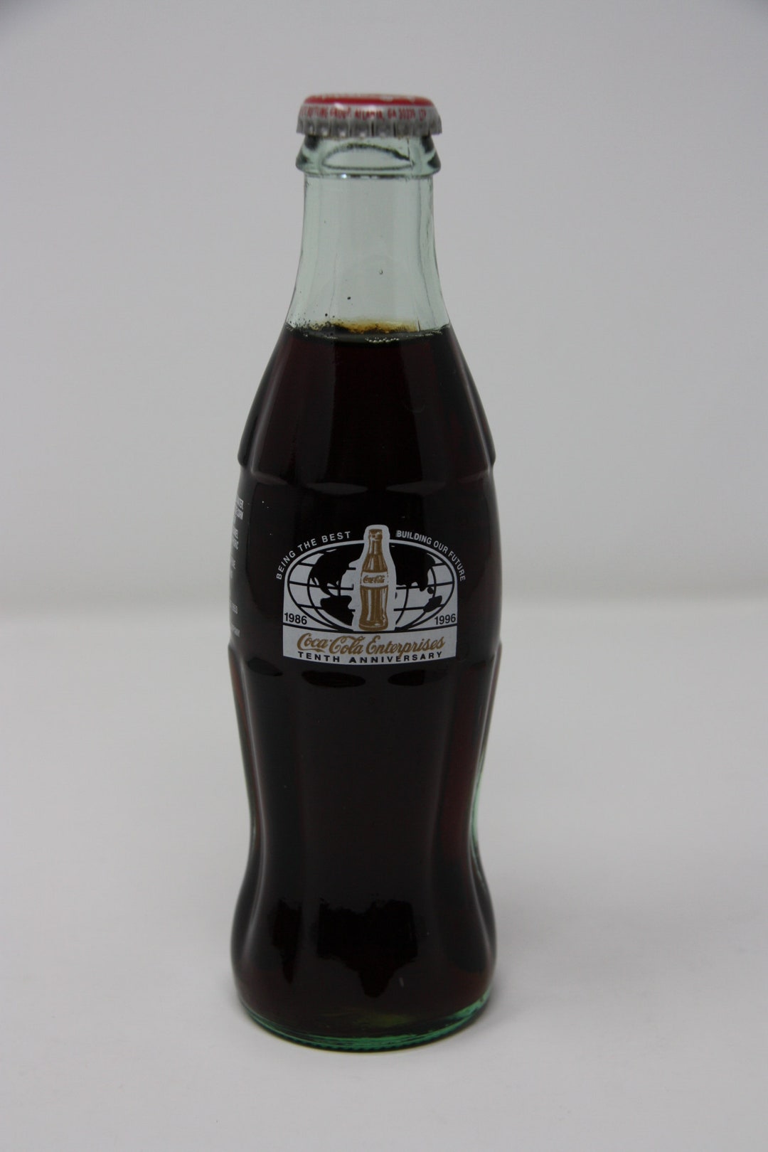Coke 10th Anniversary Bottle Coca-cola Enterprises 8 Oz. Commemorative ...