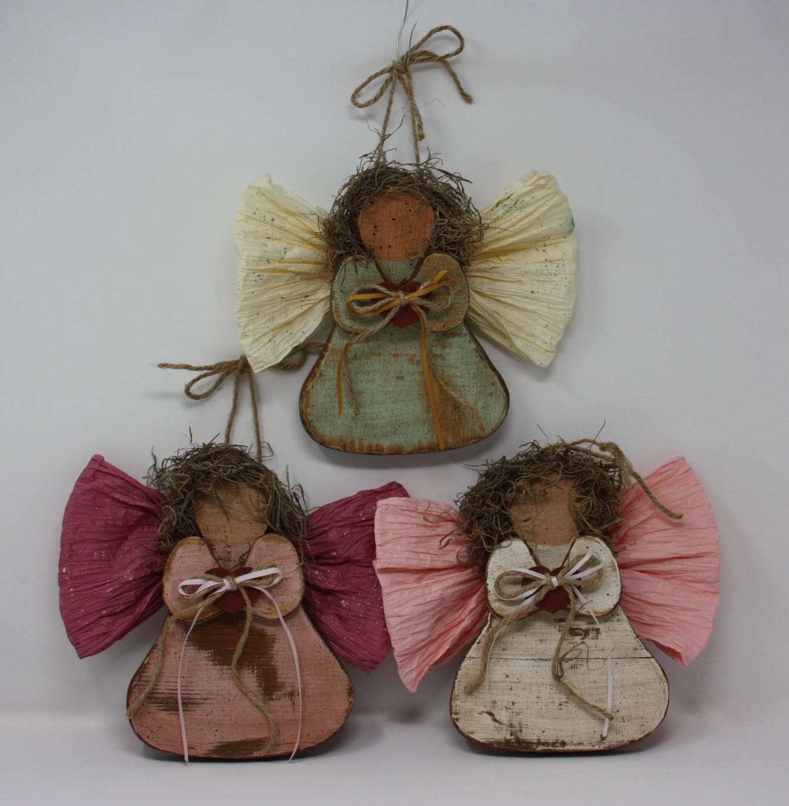 Primitive Country Wood Angel Wall Art , Christmas Folk Art Angel - Etsy