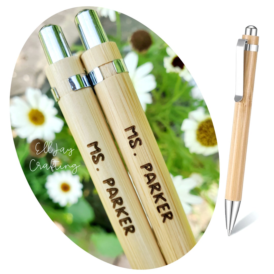 Custom Bamboo Pens, Personalized Pens, 1mm Black Ink, Quick Dry, Smooth ...