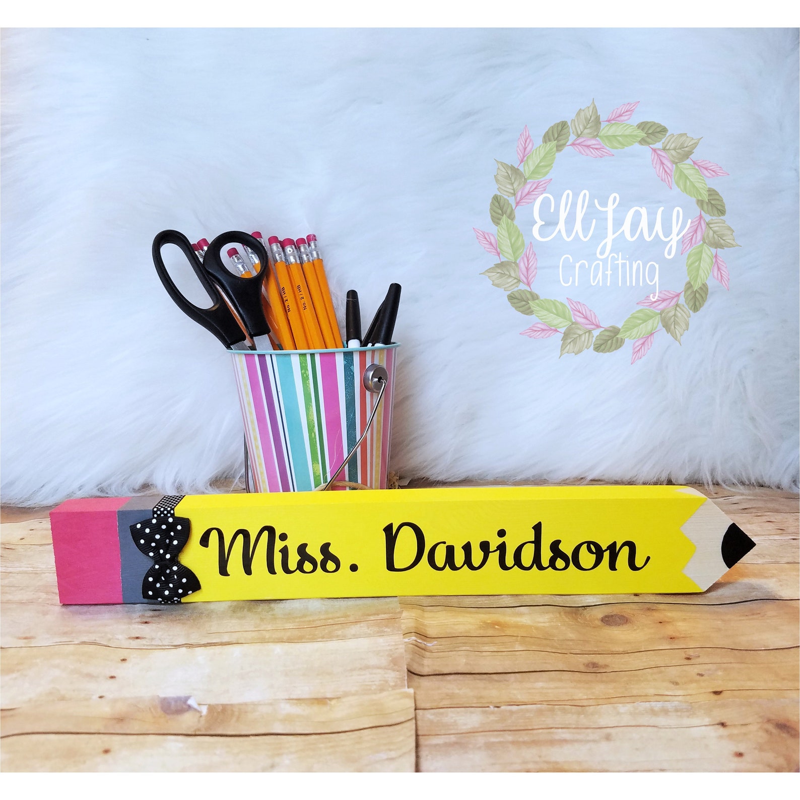 Teacher Pencil Sign Educator Sign Teacher Gift Teacher - Etsy